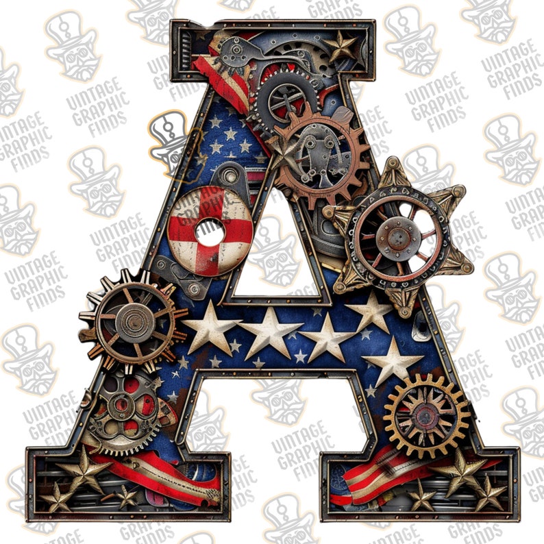 July 4th Clipart, USA Letters, Red White Blue Letters, USA Alphabet ...