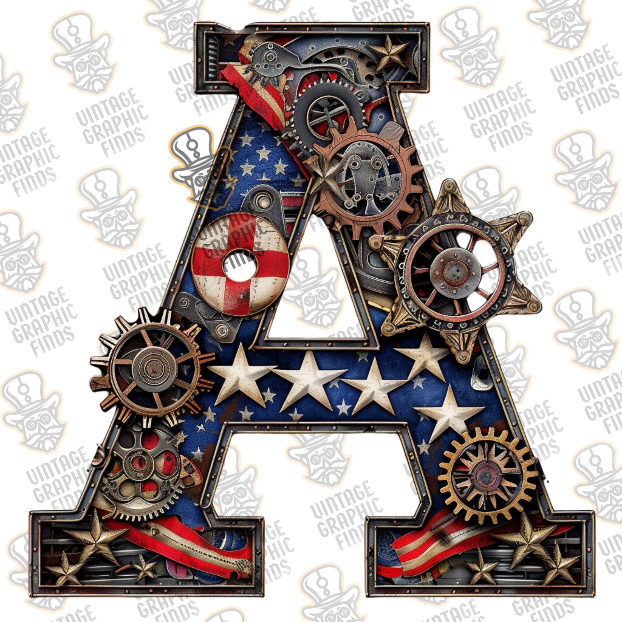 July 4th Clipart, USA Letters, Red White Blue Letters, USA Alphabet ...
