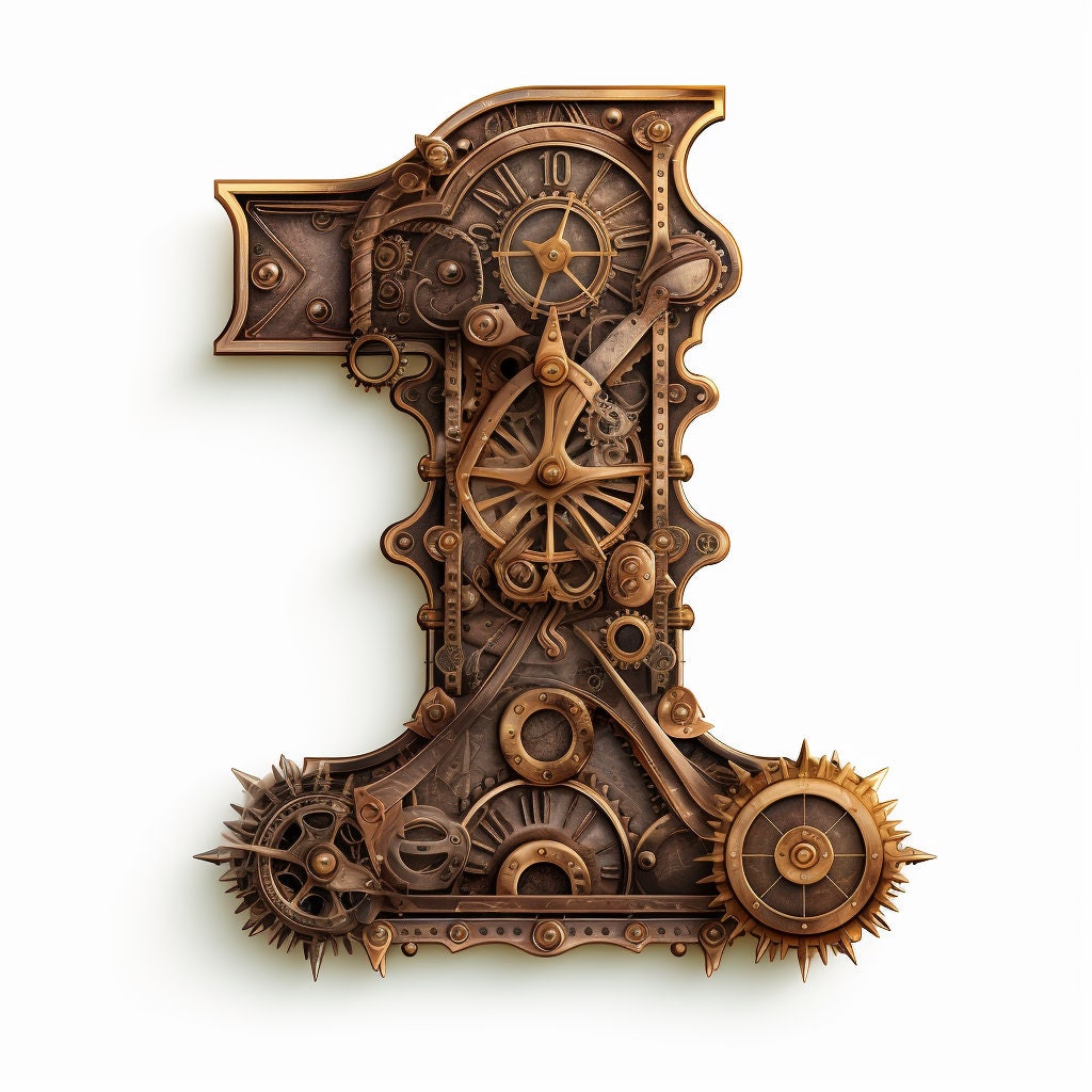 Steampunk Alphabet Printable Clipart, PNG, PDF and PSD Format - Etsy