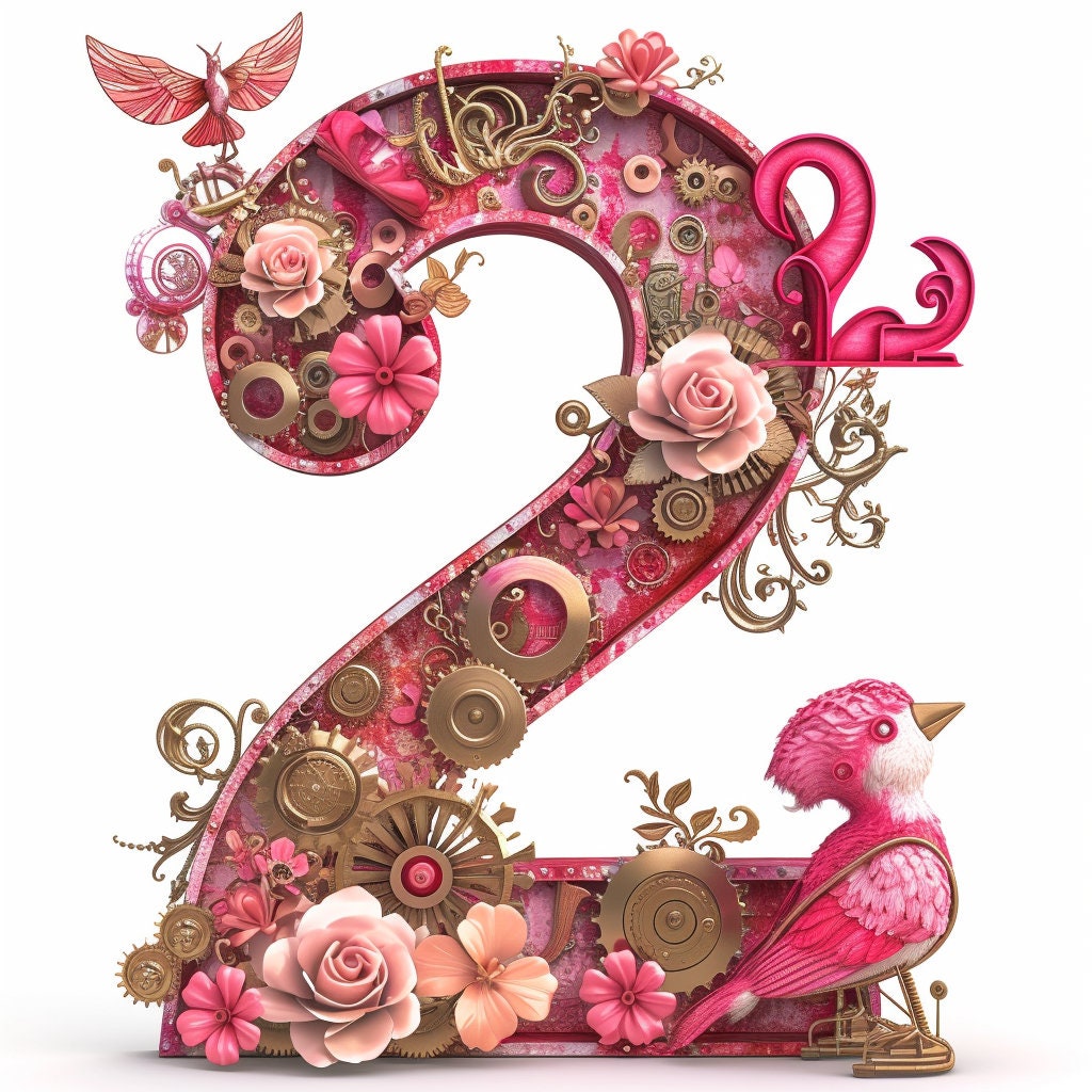 Steampunk Valentine's Alphabet & Numbers Clipart Set Vintage Love ...