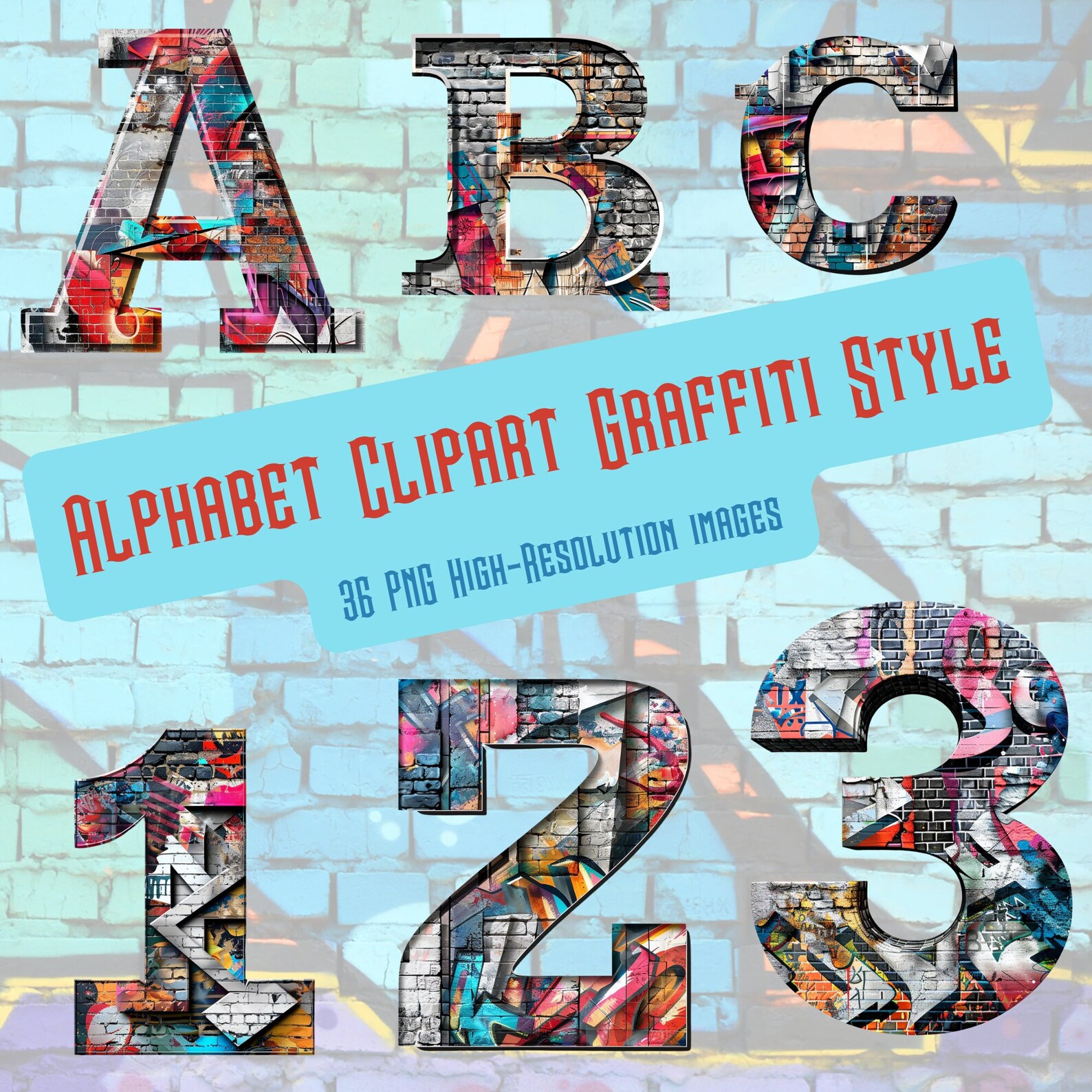 Graffiti Clipart, Urban Alphabet, Street Art Clipart, Urban Font ...