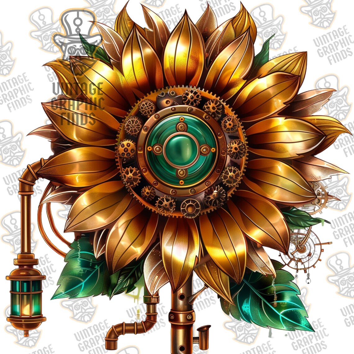 Steampunk Floral Bundle, Steampunk Clipart, PNG Steampunk Cliparts ...