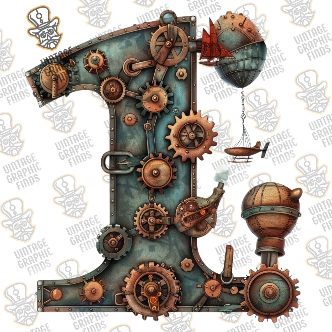 Airship Clipart, Comic Clipart, Steampunk Airships, Steampunk Clipart ...