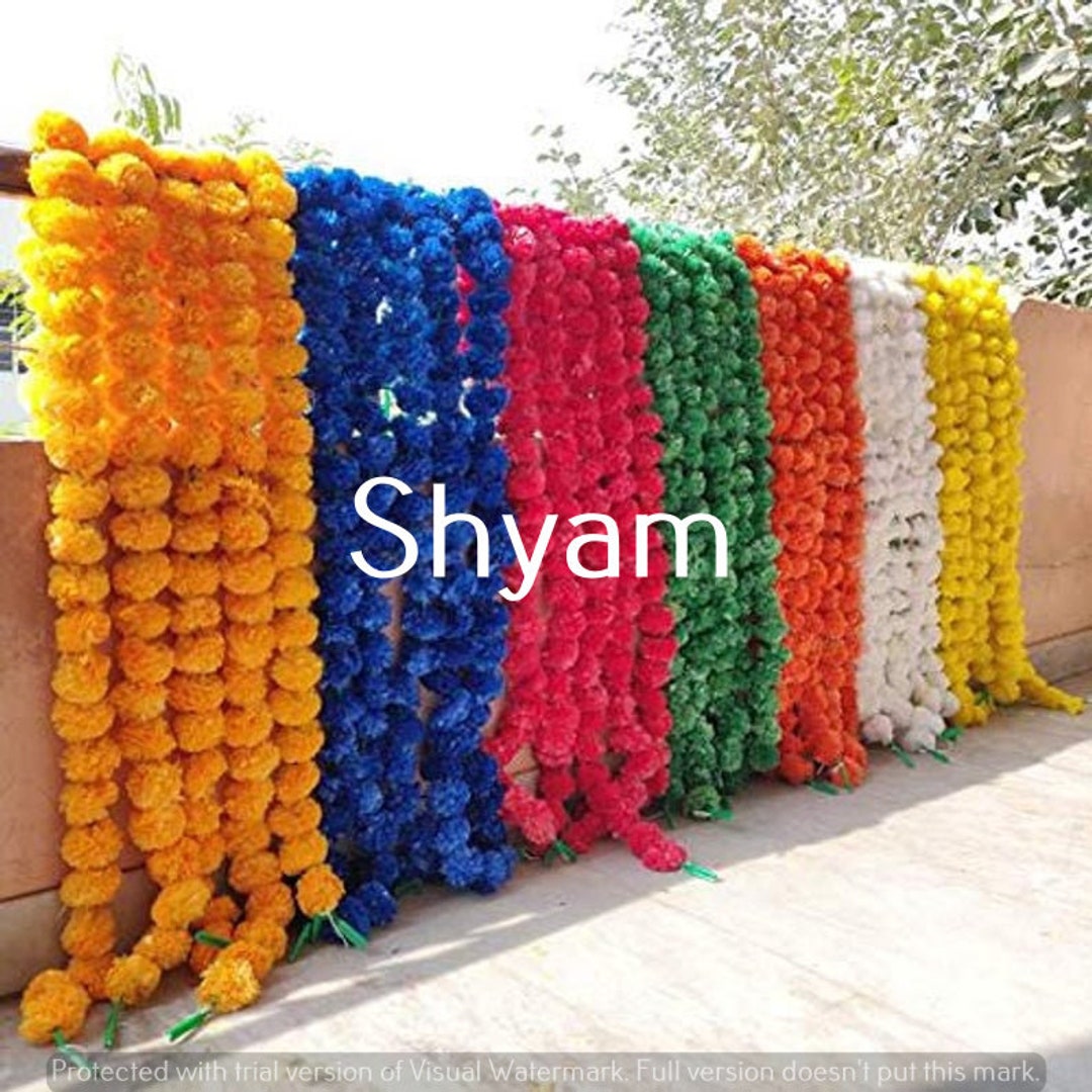 100 Pc SALE ON Indian Mix Color Artificial Decorative Deewali Marigold ...