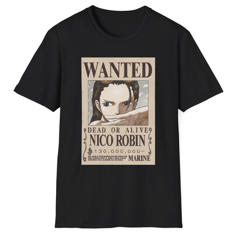 Nico Robin Wanted Poster wano/egghead T-shirt One Piece Anime Merch ...