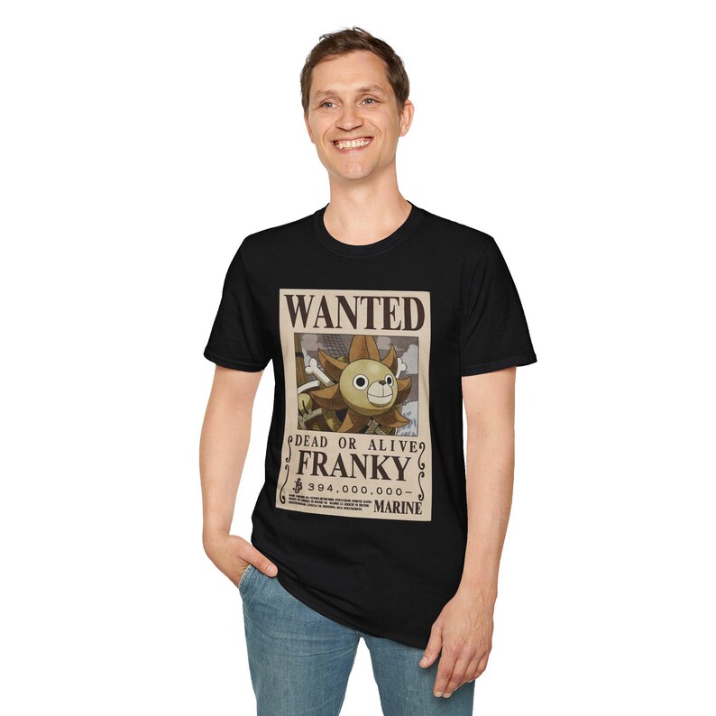 Franky Wanted Poster wano/egghead T-shirt One Piece Anime Merch Franky ...