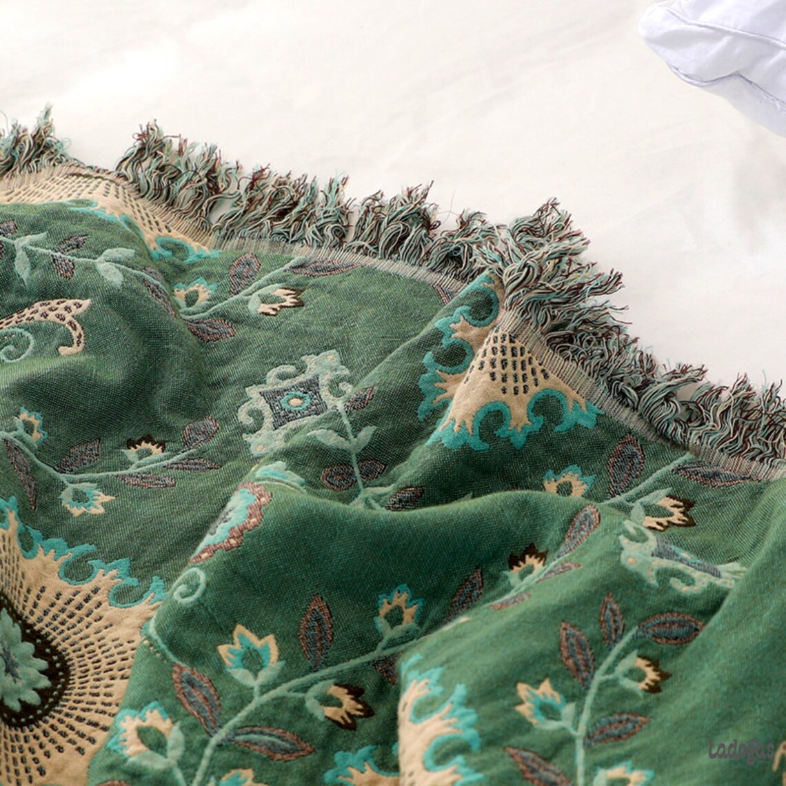 Reversible Nordic Cotton Throw Blanket Nordic Throw Blanket Boho Throw ...