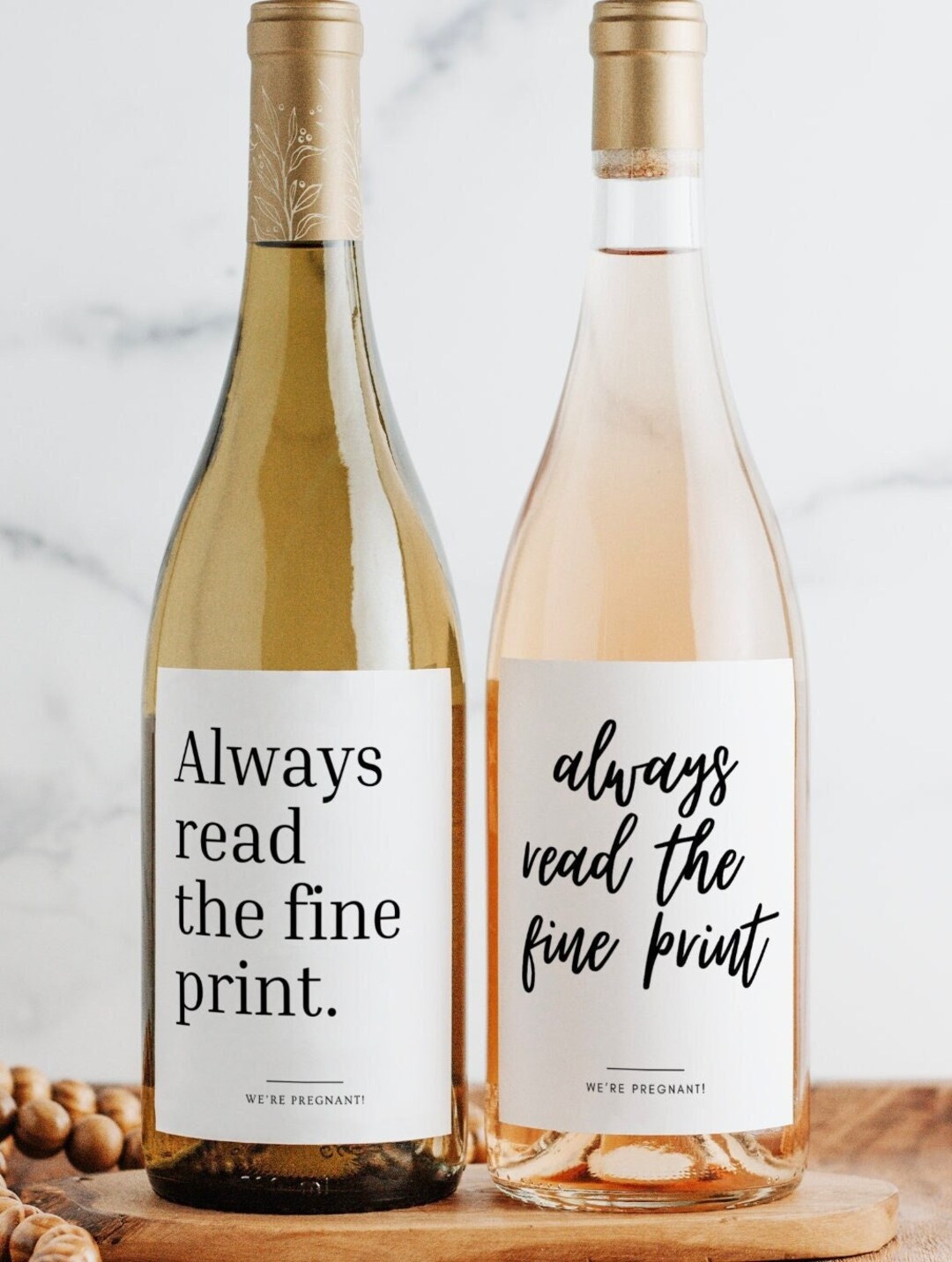 Always Read the Fine Print Wine Label | 3.75x4.75 Inch Printed Matte ...