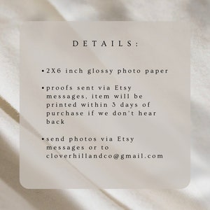 Printed Save the Date Photo Booth Strip 2x6 Inch Glossy Photo Paper A ...