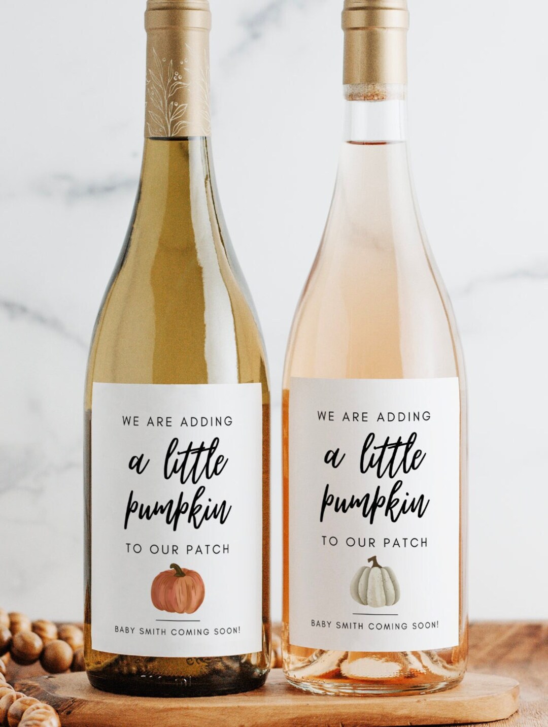 Adding A Little Pumpkin to Our Patch Wine Label 4x5 Inch - Etsy