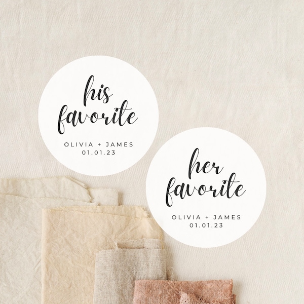 His Favorite Her Favorite Stickers - Etsy