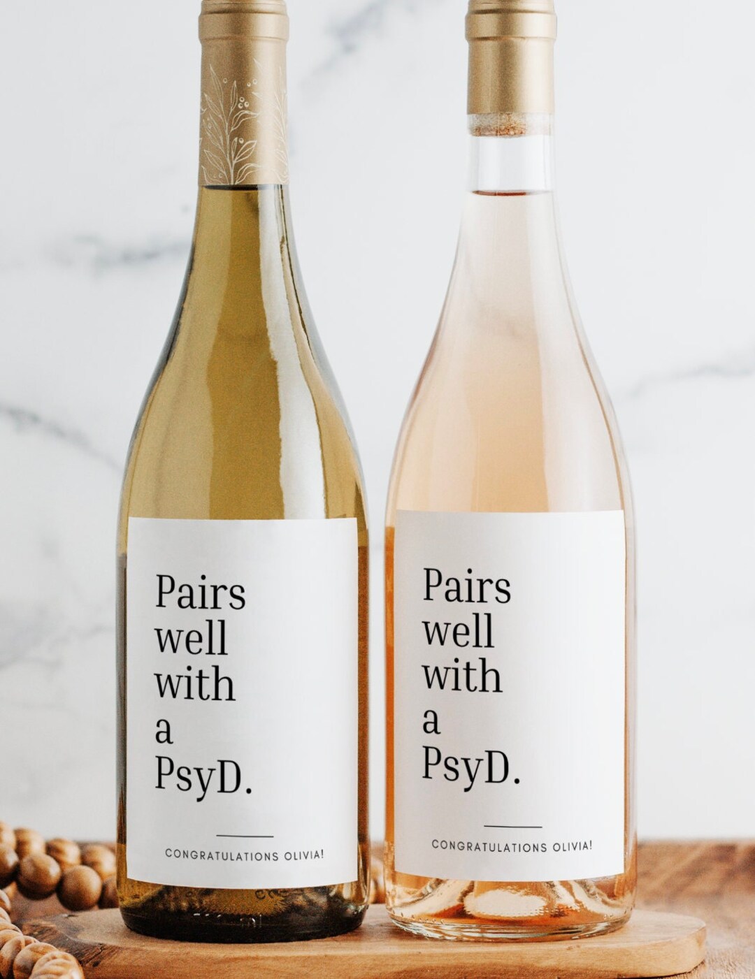 Pairs Well With Psyd Psychologist Psychology Wine Label | 3.75x4.75 ...