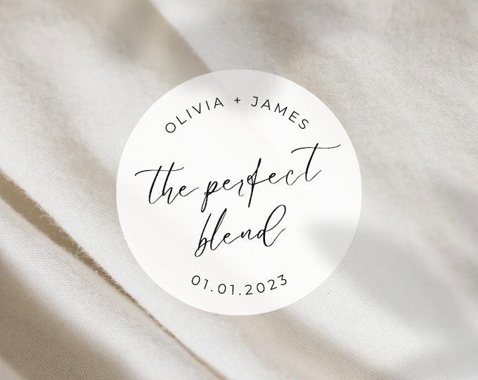 25 the Perfect Blend Coffee Wedding Favor Bag Bridal Shower Favor ...