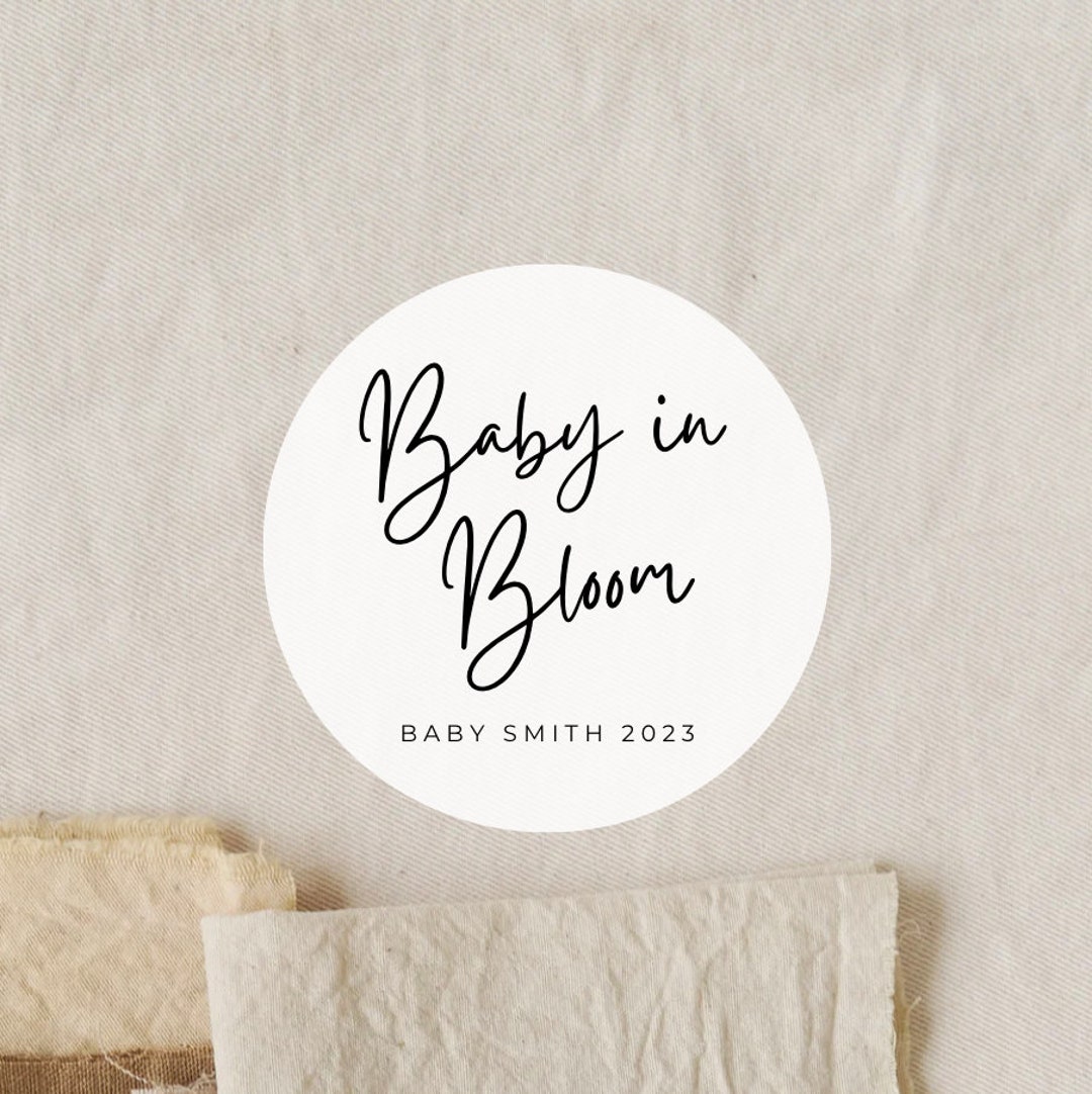 Baby in Bloom Baby Shower Label Baby Shower Seeds Favor - Etsy
