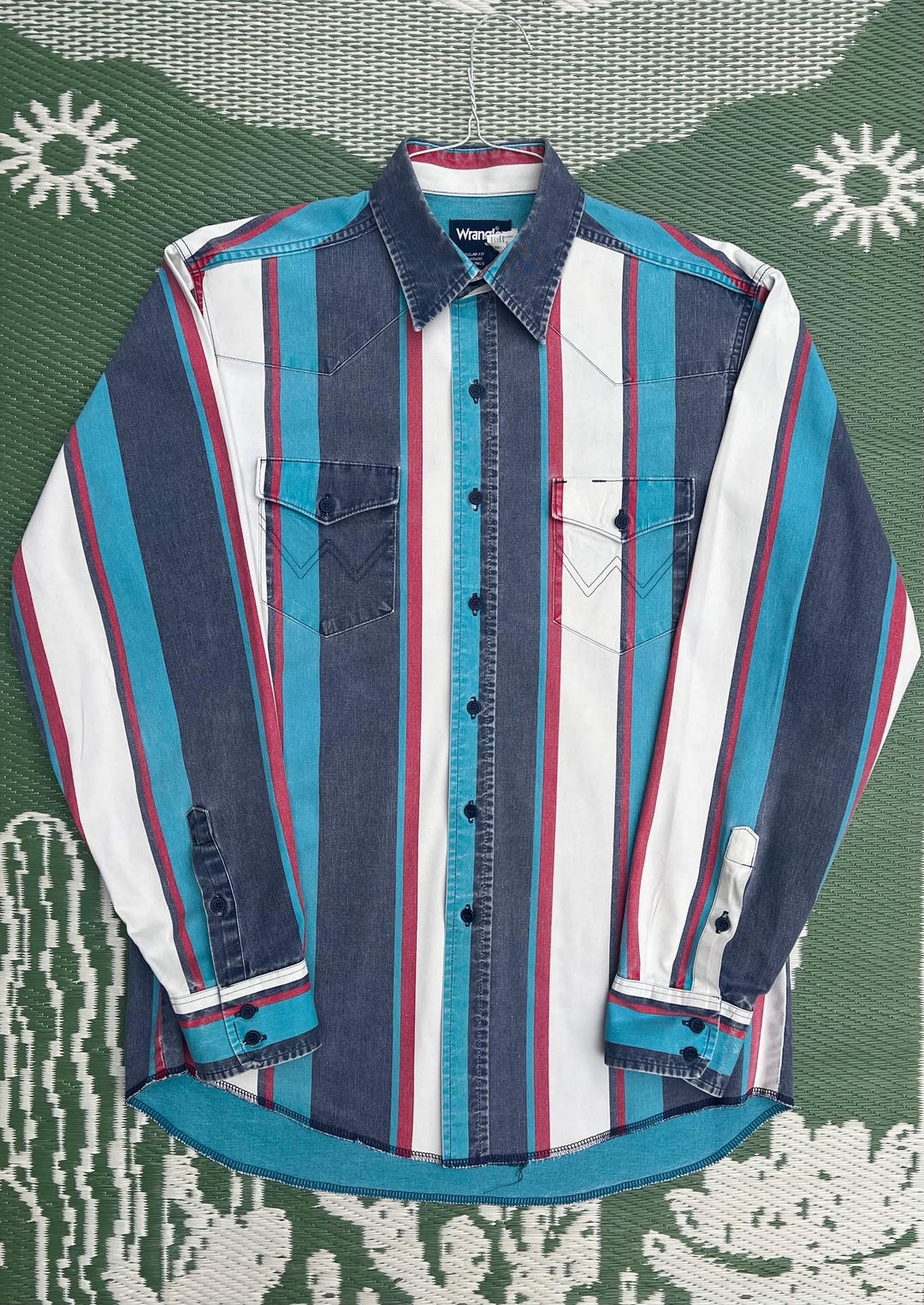 Vintage Wrangler Brushpopper Striped Shirt - Etsy