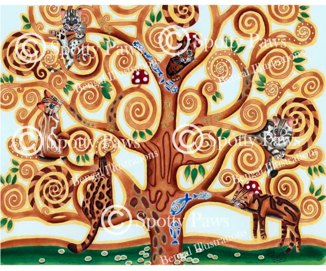 Tree of Bengals Bengal Illustration. - Etsy