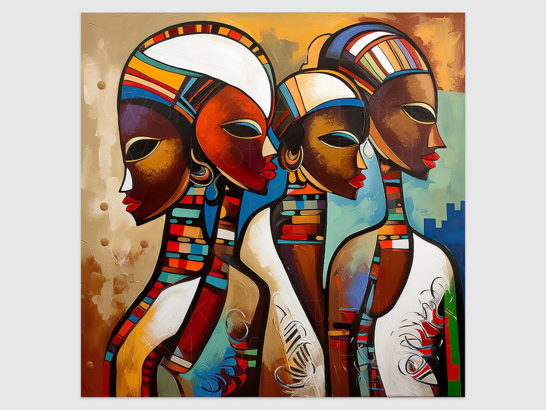 Abstract Nubian Women Art Print, African American Art (digital Download ...