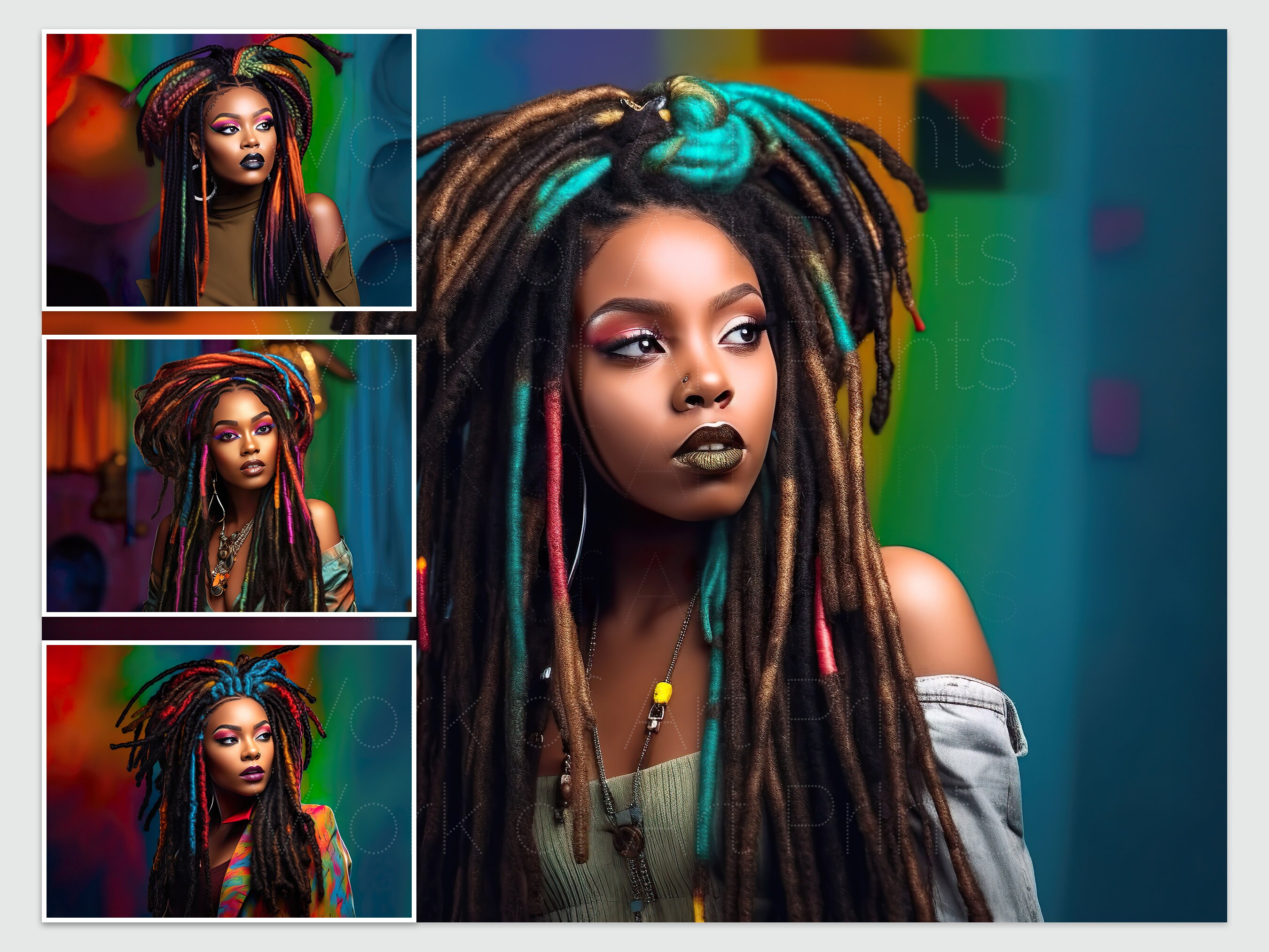 Melanin and Locs, Rasta Art, Rasta PNG, Locs PNG, Melanin Girl Culture ...