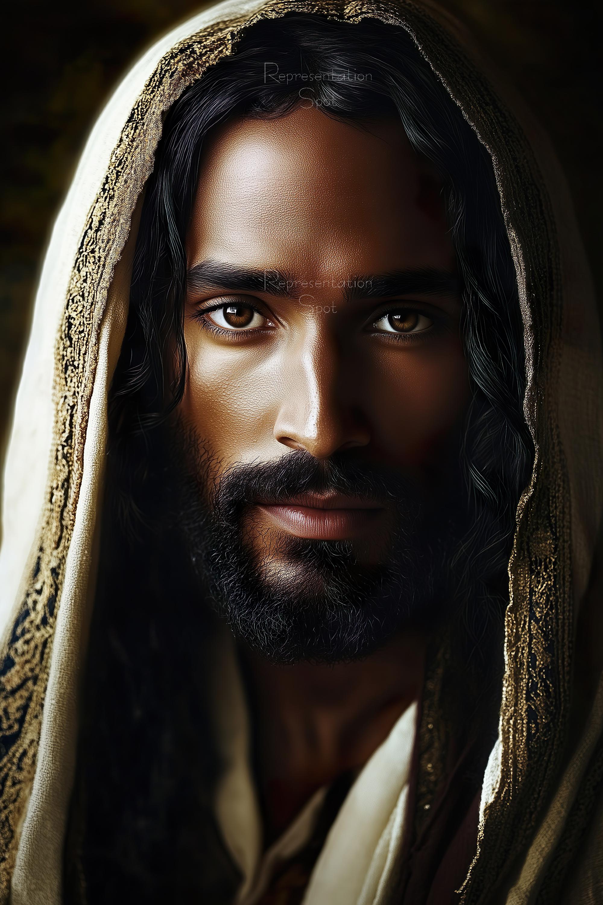 Afrocentric Christ Portrait Set, Black Jesus Art, Spiritual Home Decor ...