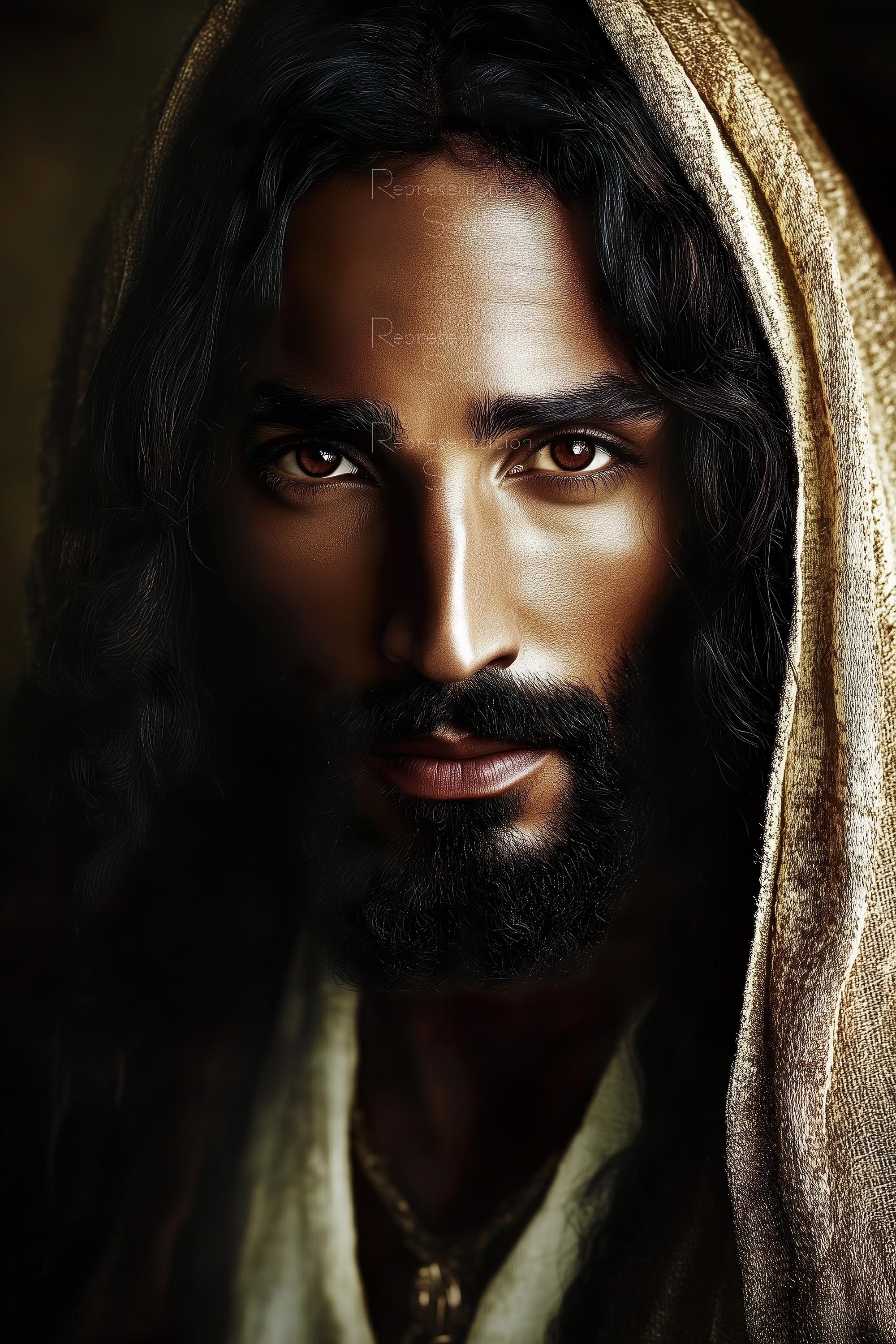Afrocentric Christ Portrait Set, Black Jesus Art, Spiritual Home Decor ...