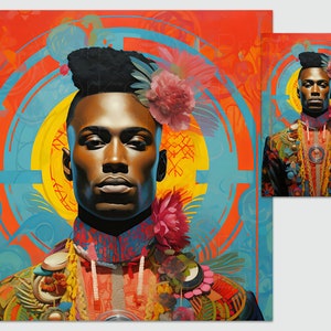 African American Men Digital Art | Beautiful Black Man Print Wall Art ...