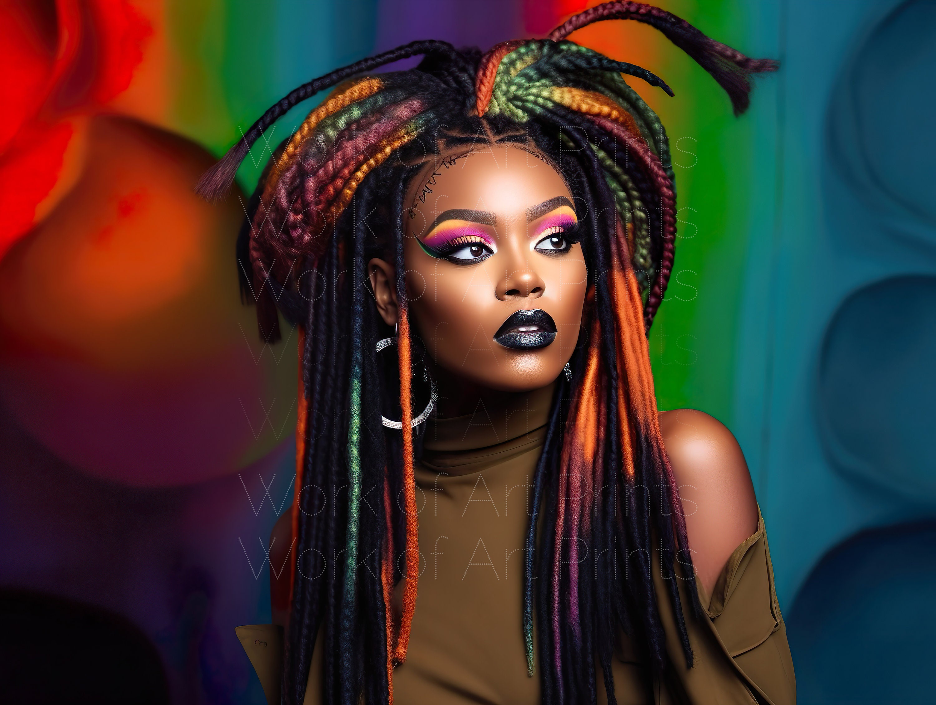 Melanin and Locs, Rasta Art, Rasta PNG, Locs PNG, Melanin Girl Culture ...