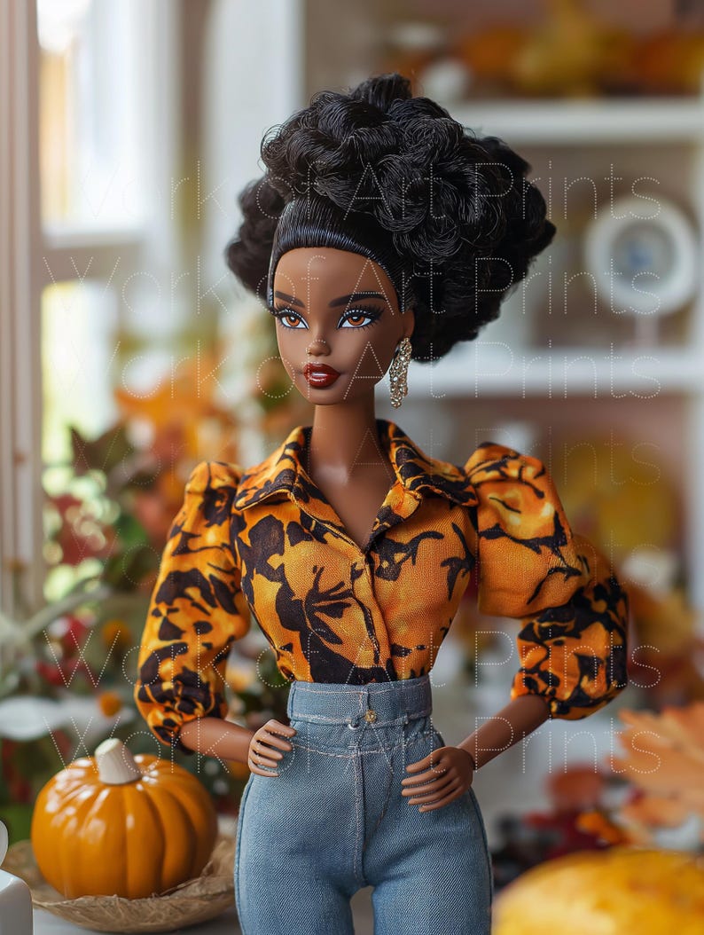 Black Barbie Thanksgiving Photoshoot Bundle | Fall Holiday Decor With ...