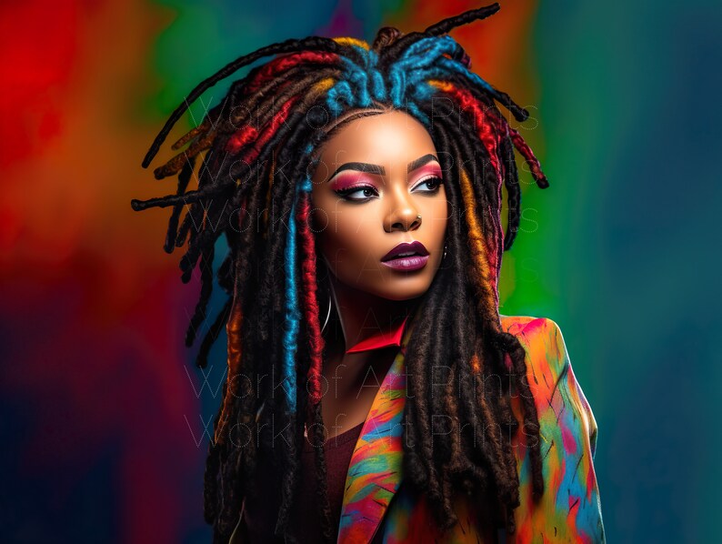 Melanin and Locs Rasta Art Rasta PNG Locs PNG Melanin Girl - Etsy