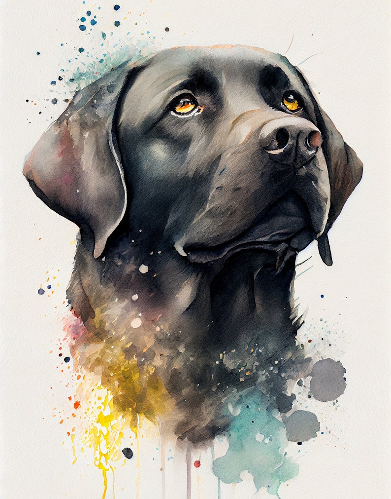 Set of 4 : Watercolor Print of a Labrador Perfect Gift for Dog Lovers ...