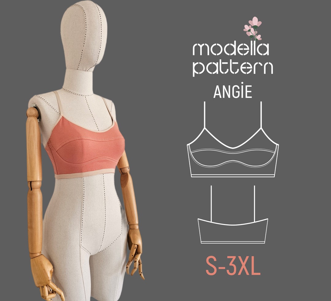 Angie Bra Sewing Pattern S-3XL ,cotton Bra Pattern,lingerie Pattern Pdf ...