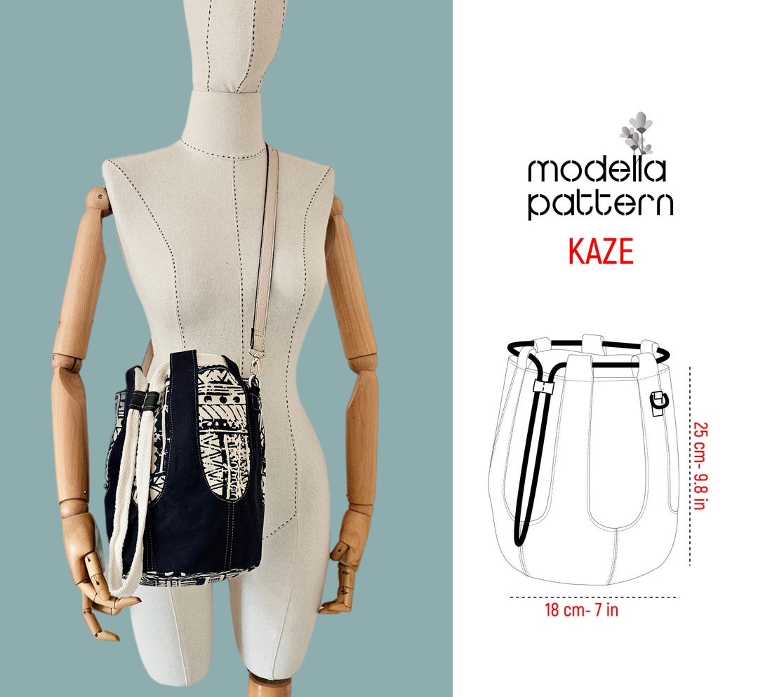 KAZE Bag Pattern,bucket Bag,totebag Pattern,digital Pdf Pattern,pdf ...