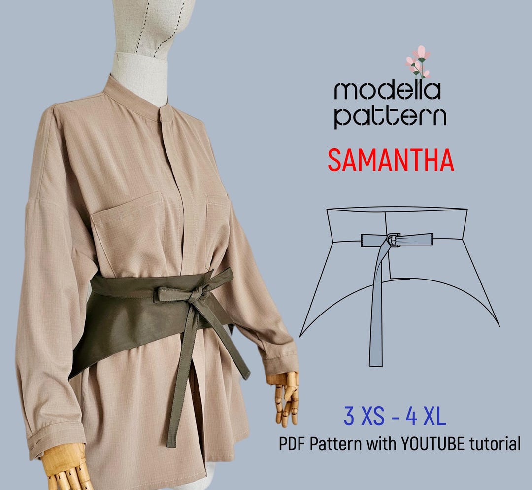 SAMANTHA Belt Pattern,corset Pattern,belt Skirt,skirt Women,wrap Skirt ...