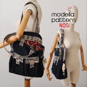 NOSI Bag Pattern , Tote Bag With Pockets , Canvas Tote Bag , Digital ...