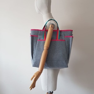UNİTED Bag Pattern , Tote Bag With Pockets , Canvas Tote Bag , Digital ...