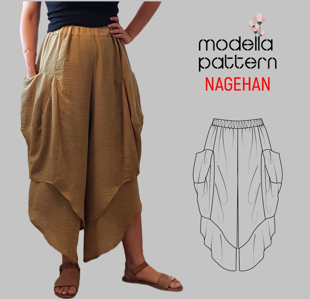 NAGEHAN HAREM Pant Pattern Women Pants Yoga Pants Loose Fit Pants Linen ...