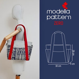 Zero Bag Pattern , Canvas Bag With Pockets ,canvas Totebag ,digital Pdf ...
