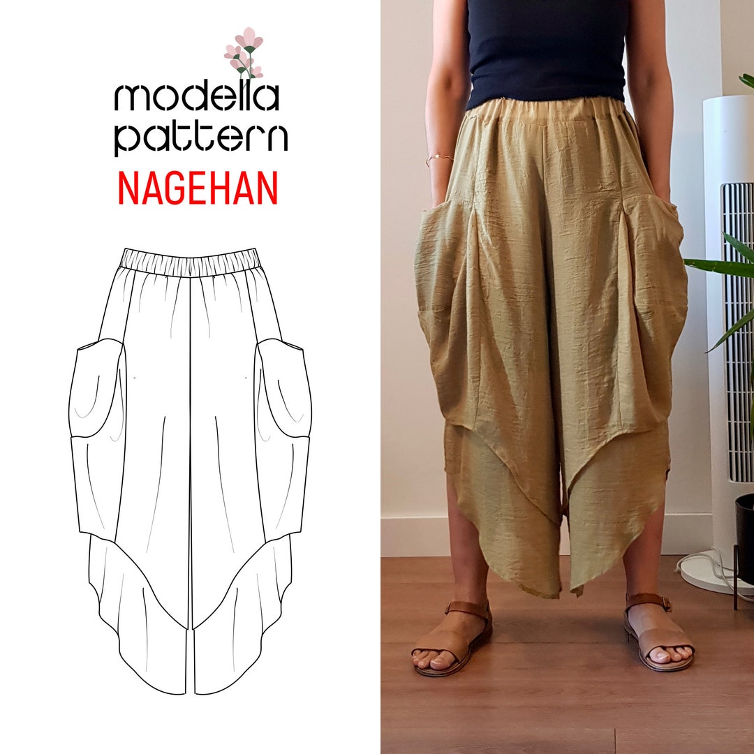 NAGEHAN HAREM Pant Pattern Women Pants Yoga Pants Loose Fit Pants Linen ...