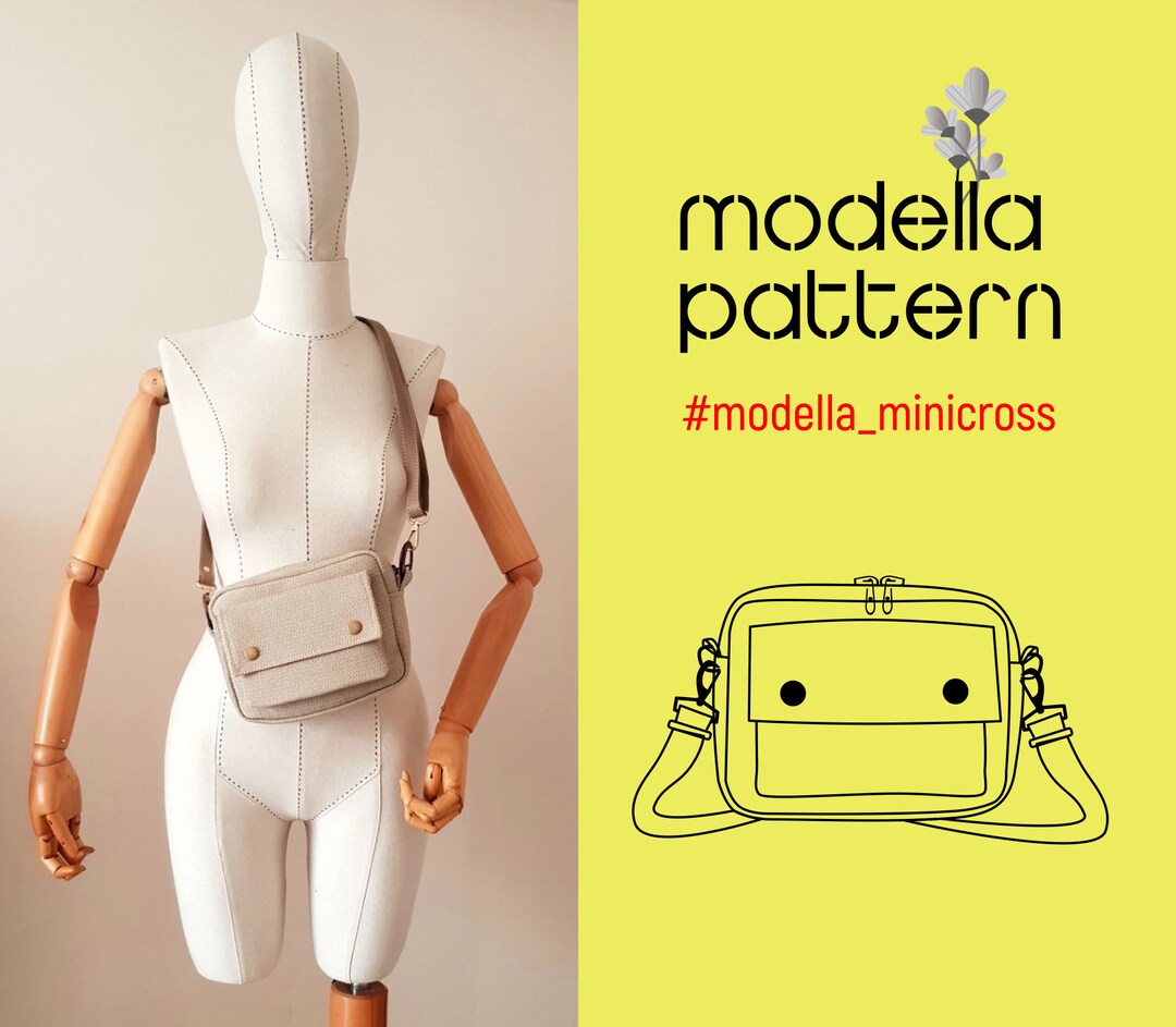 Mini Cross Bag Pattern Cross Bag With Pockets Canvas Tote Bag Digital ...