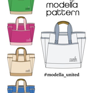 UNİTED Bag Pattern , Tote Bag With Pockets , Canvas Tote Bag , Digital ...