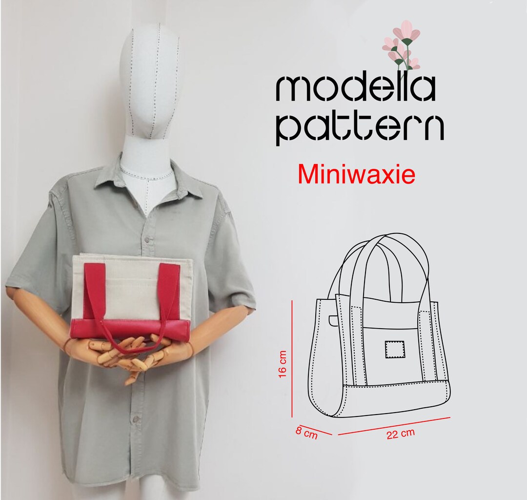 Mini Bag Pattern,tote Bag With Pockets,canvas Tote Bag , Digital Pdf ...