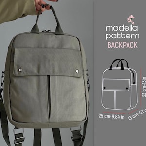 Backpack Pattern,tote Bag With Pockets,canvas Tote Bag,digital Pdf ...
