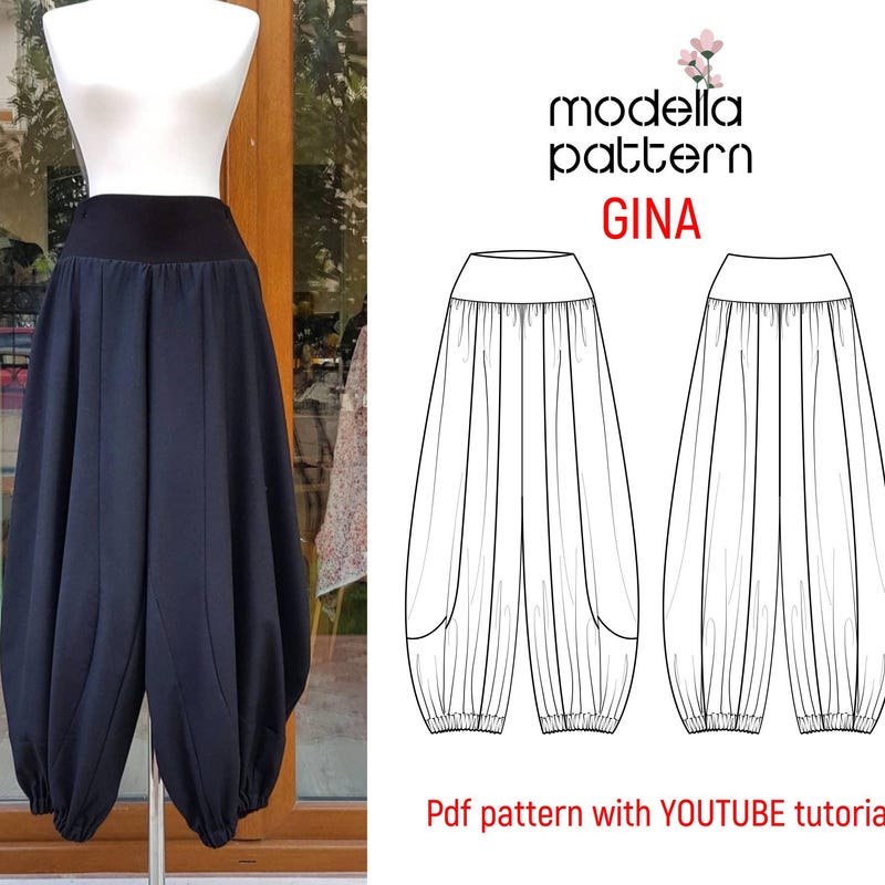 Harem Pants Pattern - Etsy
