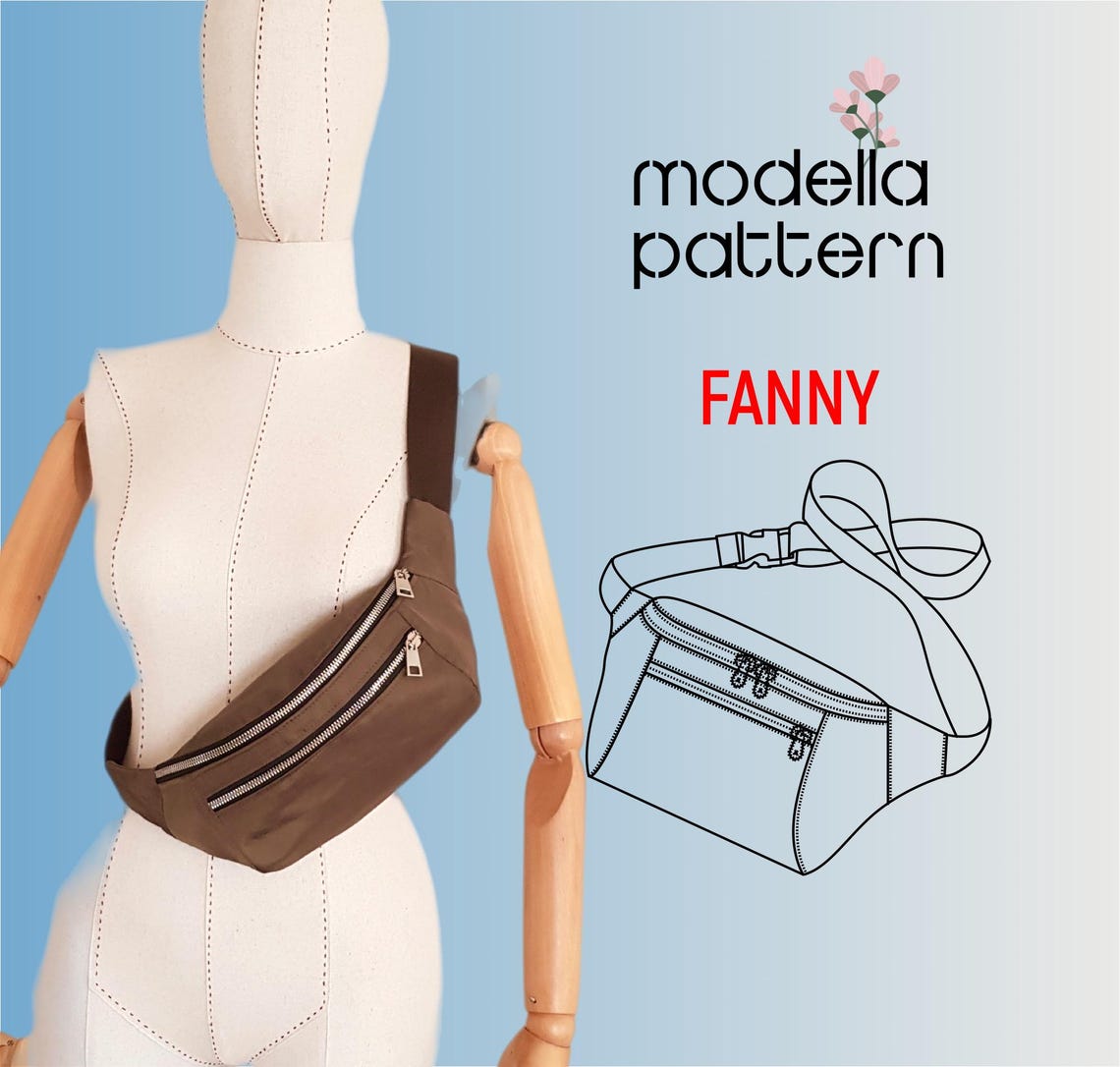 Fanny Pack Sewing Pattern | Sling Bag PDF Pattern | Belt Bag With ...