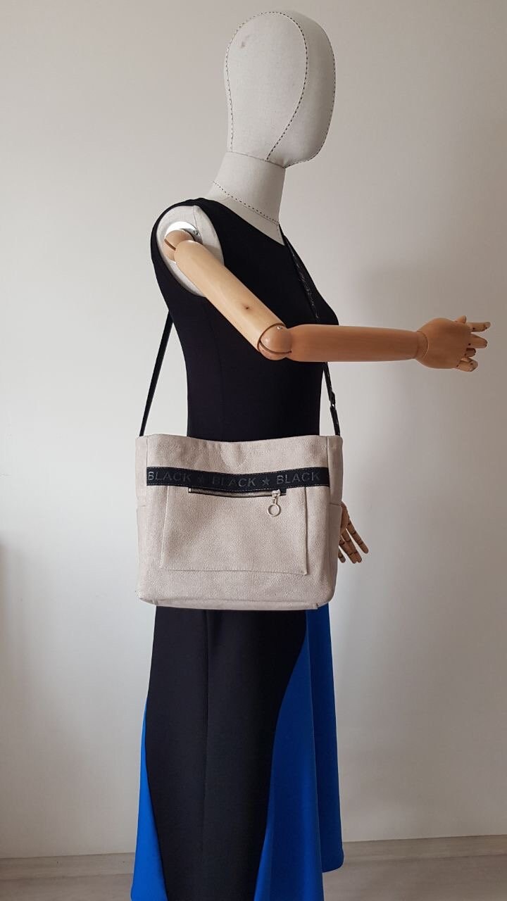 Cross Bag Pattern Tote Bag With Pockets Canvas Tote Bag - Etsy
