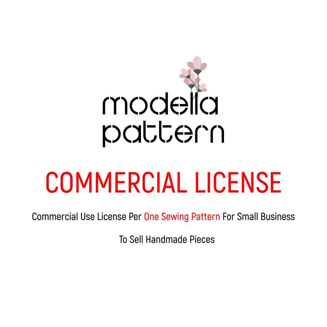 Commercial Use License for Modella Patterns - Sewing Patterns - Etsy