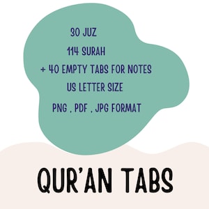 Quran Tabs , Quran Surah and Juz Tabs , Islamic Reminders , Quran ...