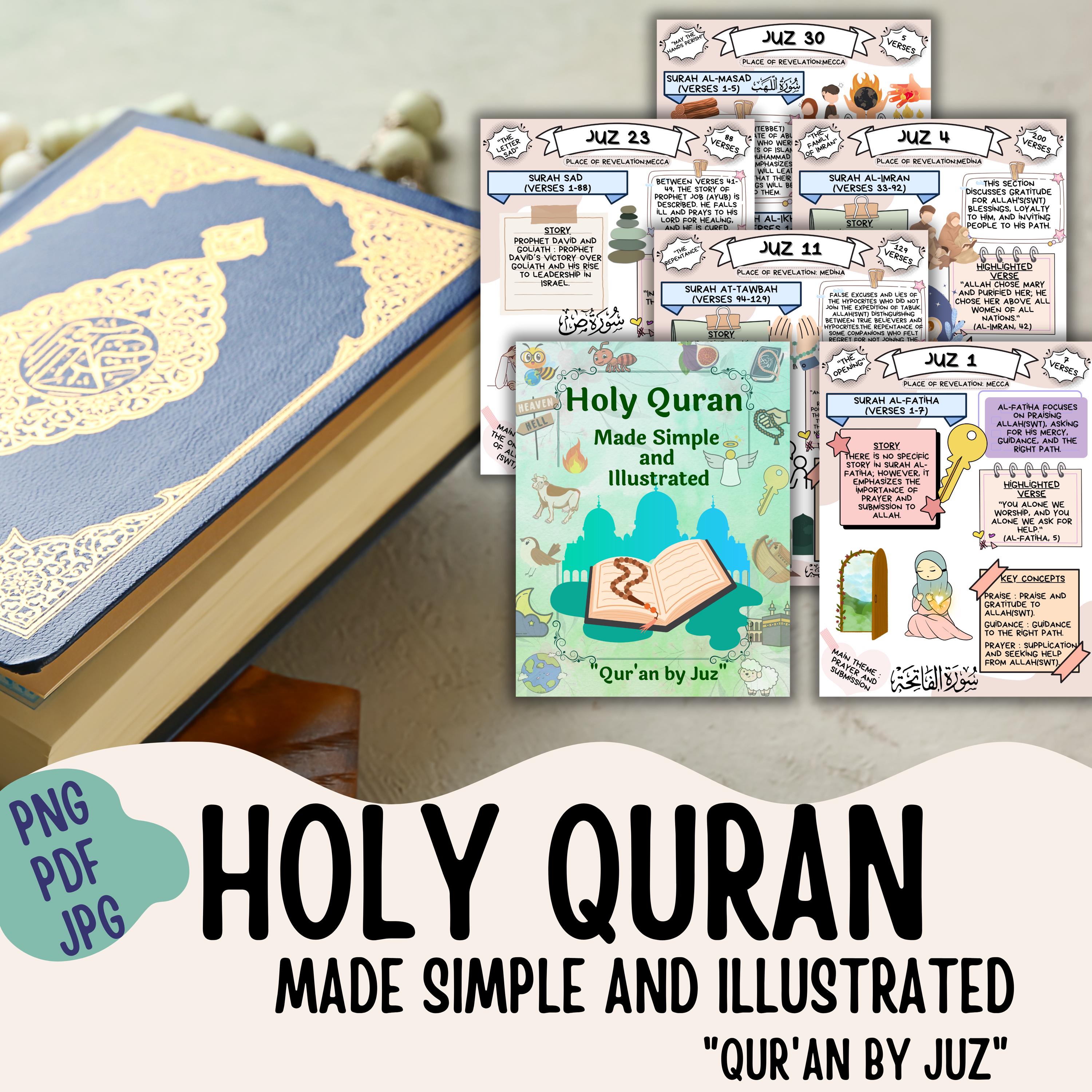 Quran Made Simple Guide / Easy to Use Quran Study / Holy Qur'an Guide / Quran Download PDF ...
