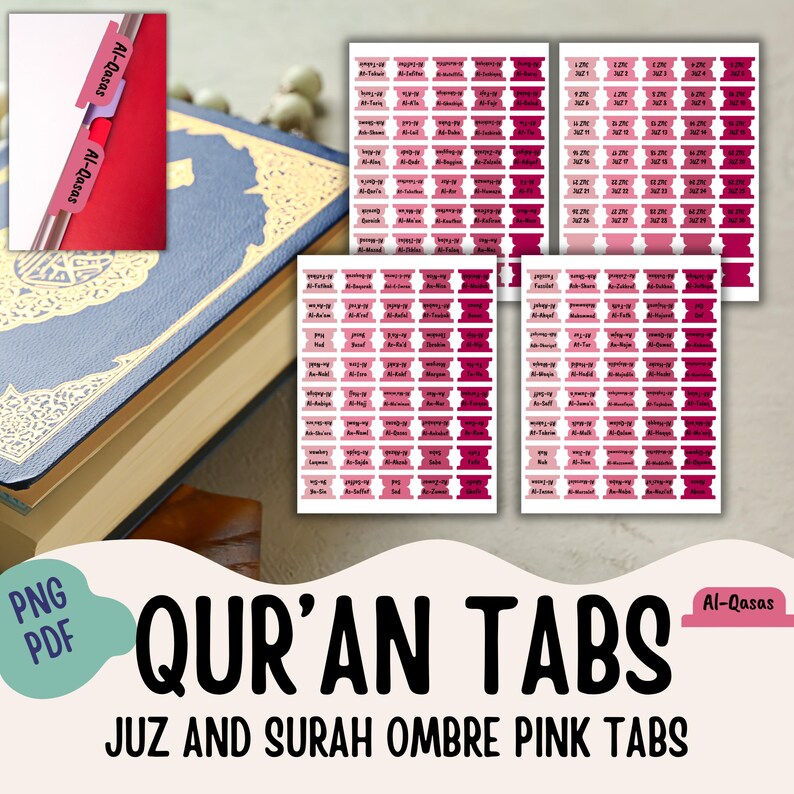 Quran Tabs , Quran Surah and Juz Tabs , Islamic Reminders , Quran ...