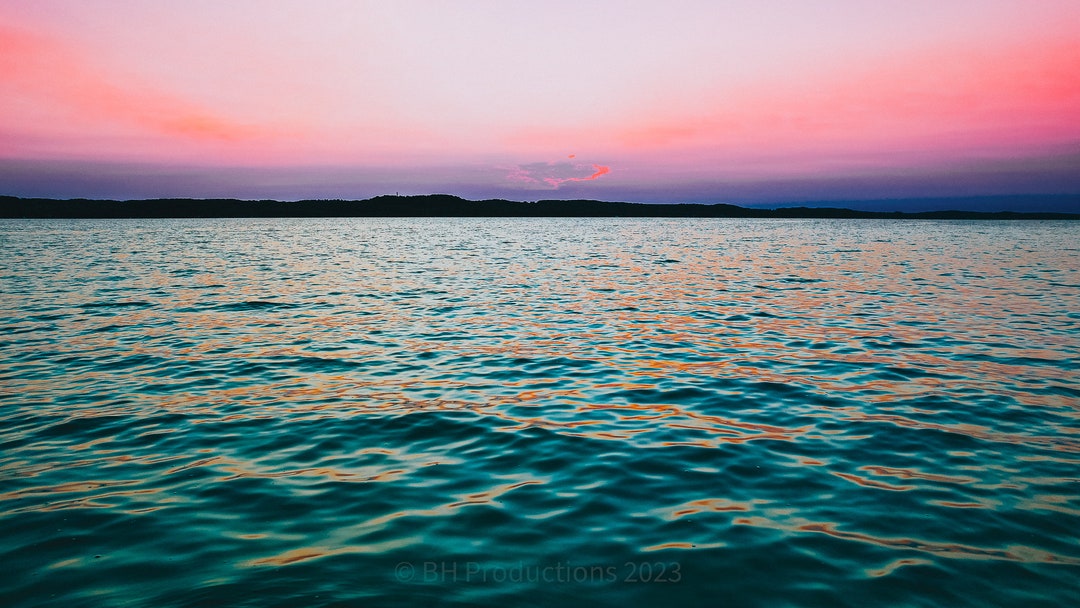 Torch Lake Sunset, Digital Download, Drone Photography, Samsung Frame ...