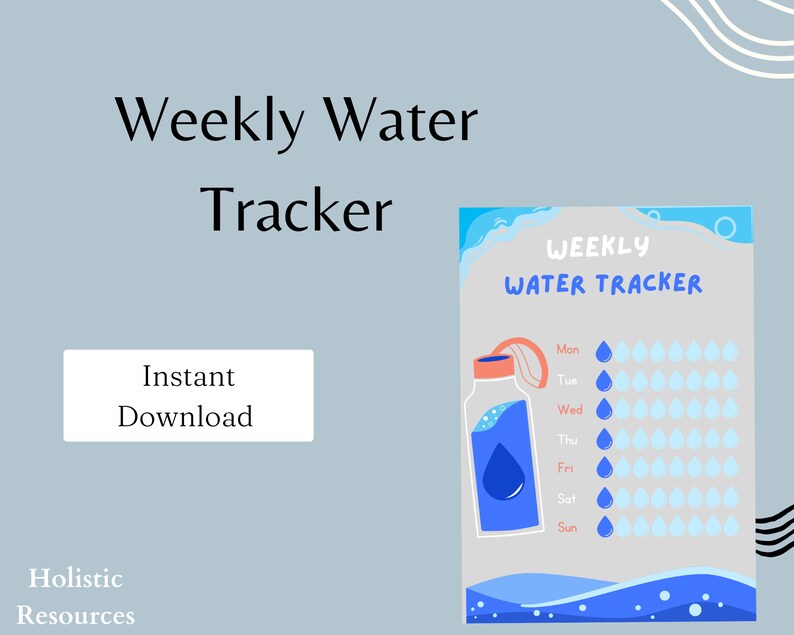 Weekly Water Challenge Sheet Printable | Hydration Tracker | Self Care ...